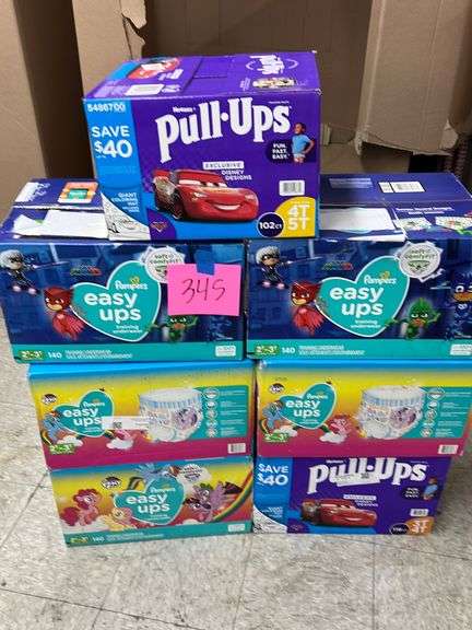 (7) BOXES OF ASSORTED PULLUPS & EASY UPS - Earl's Auction Company