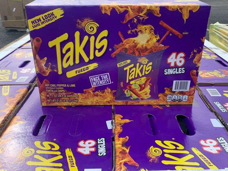 (12) BOXES OF TAKIS CHIPS (46 INDIVIDUAL BAGS PER BOX) - Earl's Auction ...