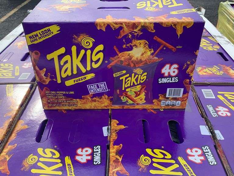 (12) BOXES OF TAKIS CHIPS (46 INDIVIDUAL BAGS PER BOX - Earl's Auction ...