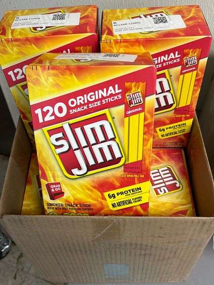 (8) BOXES OF SLIM JIMS (120 PER BOX) - Earl's Auction Company
