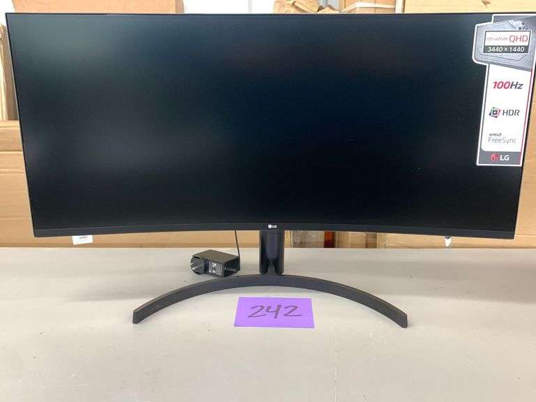 LG 35" CURVED MONITOR W/CORD (35WN65C) - Earl's Auction Company