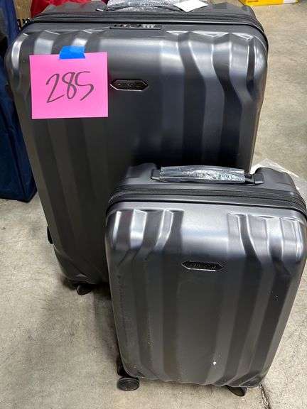 2PC SAMSONITE HARD SHELL ROLLING LUGGAGE - GREY - Earl's Auction Company