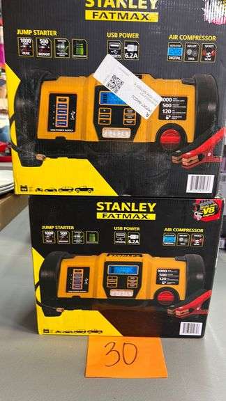 (2) STANLEY FAT MAX POWER STATIONS IN BOXES - Earl's Auction Company