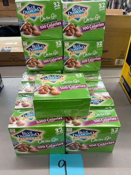 (15) BOXES OF BLUE DIAMOND ALMOND PACKS (32 PACKS PER BOX) - Earl's ...