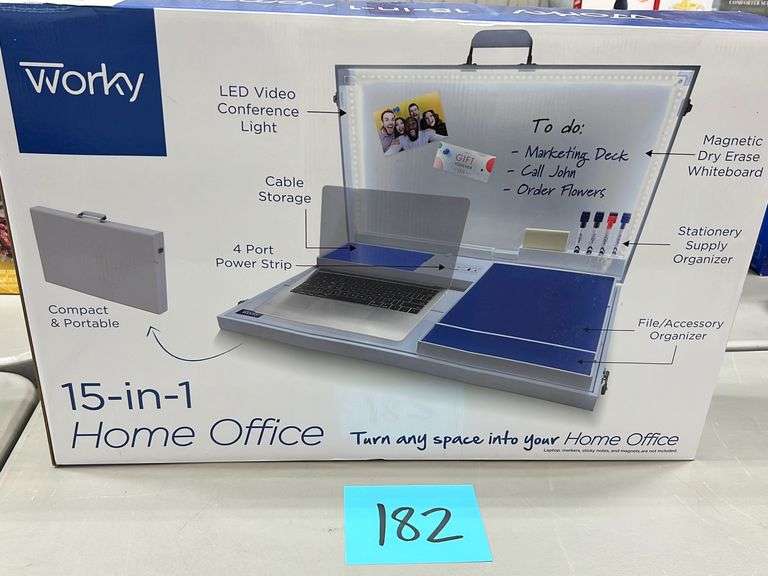 WORKY 15-IN-1 HOME OFFICE IN BOX - Earl's Auction Company