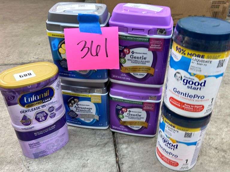 (8) CONTAINERS OF ASSORTED INFANT FORMULA - Earl's Auction Company