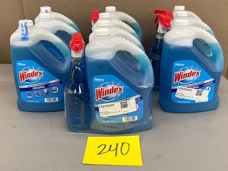 (10) JUGS OF WINDEX REFILL & (4) WINDEX SPRAY BOTTLES - Earl's Auction ...