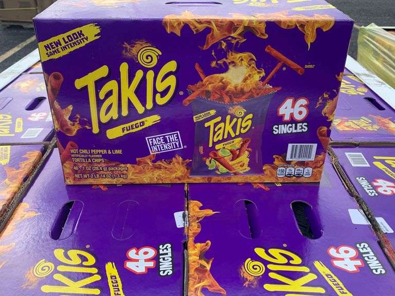(12) BOXES OF TAKIS CHIPS (46 INDIVIDUAL BAGS PER BOX - Earl's Auction ...