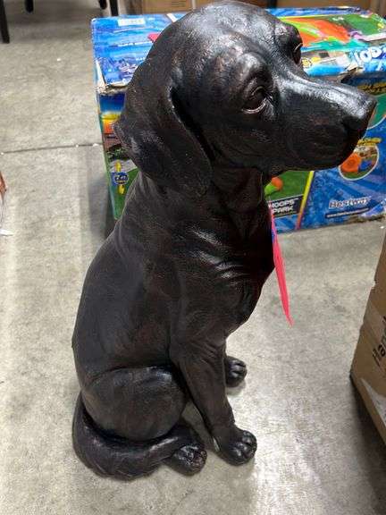 3FT SITTING DOG STATUE - Earl's Auction Company