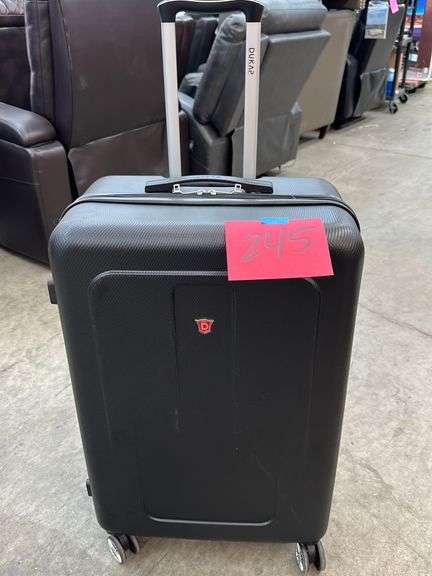 DUKAP HARD SHELL ROLLING LUGGAGE - BLACK - Earl's Auction Company