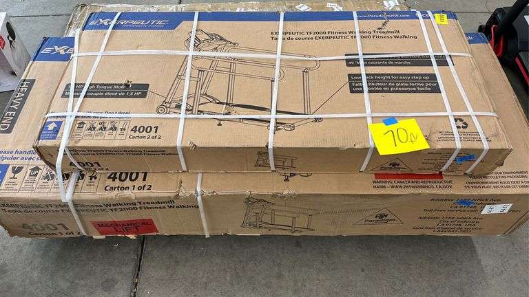 EXERPEUTIC 2000 RECOVERY FITNESS WALKING TREADMILL IN BOXES - Earl's ...