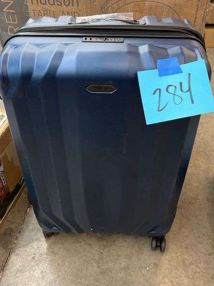 SAMSONITE HARD SHELL ROLLING LUGGAGE - BLUE - Earl's Auction Company
