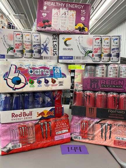 (9) PACKS OF ASSORTED ENERGY DRINKS - Earl's Auction Company