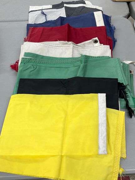 SET OF (7) 3x5FT IMS TRACK USED RACING FLAGS - Earl's Auction Company