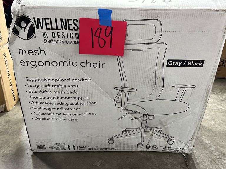 WELLNESS BY DESIGN OFFICE CHAIR IN BOX - Earl's Auction Company