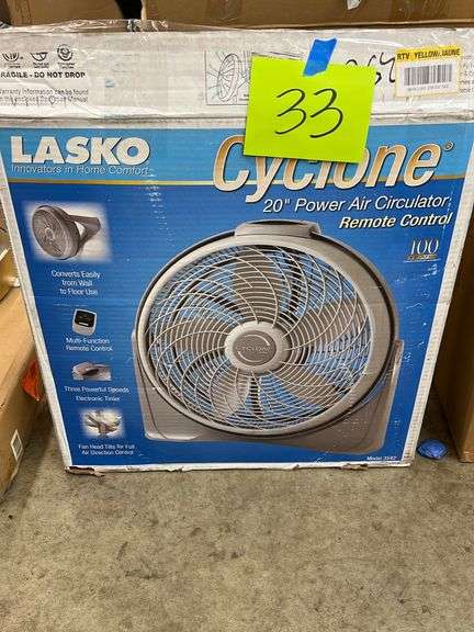 LASKO CYCLONE 20" AIR CIRCULATOR IN BOX - Earl's Auction Company