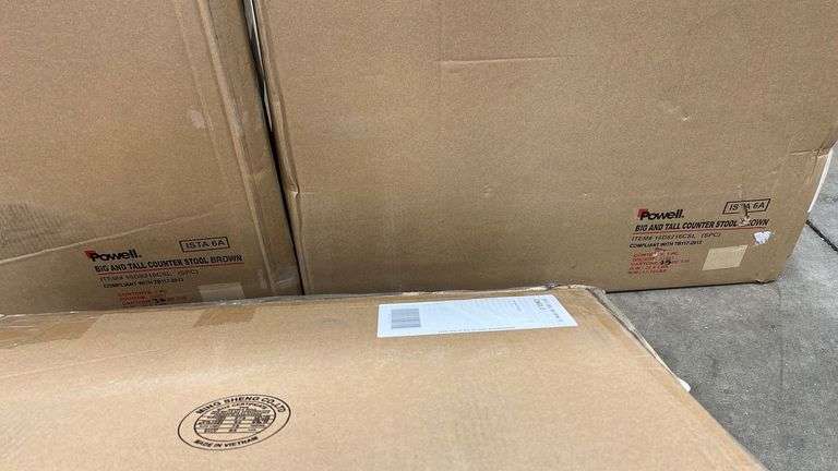 (3) POWELL BIG & TALL COUNTER STOOLS IN BOXES - Earl's Auction Company