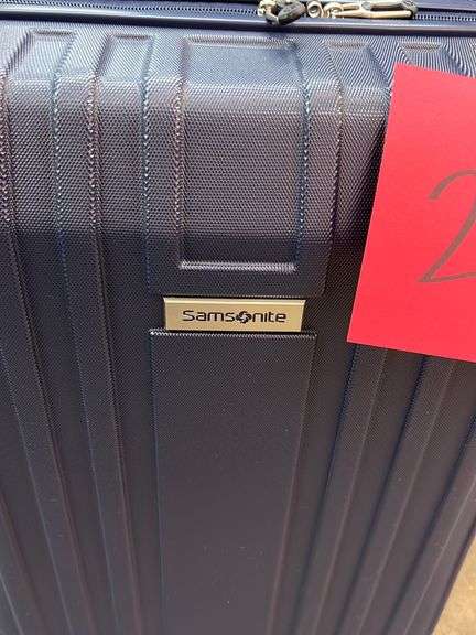 2PC SAMSONITE HARD SHELL ROLLING LUGGAGE SET - NAVY - Earl's Auction ...