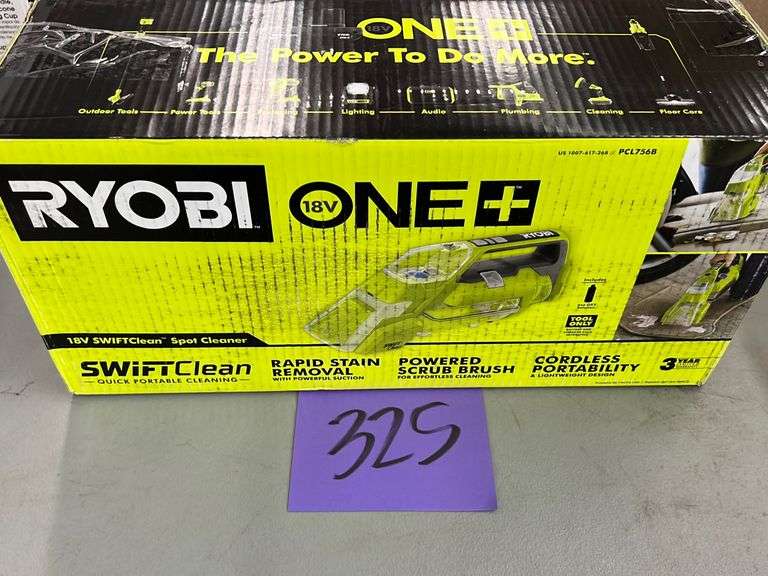 RYOBI 18V SWIFT CLEAN SPOT CLEANER IN BOX - Earl's Auction Company