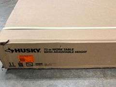 HUSKY 72" ADJUSTABLE HEIGHT WORK TABLE IN BOX - Earl's Auction Company