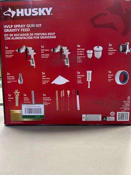HUSKY HVLP SPRAY GUN KIT & SPRAY GUN IN BOXES - Earl's Auction Company