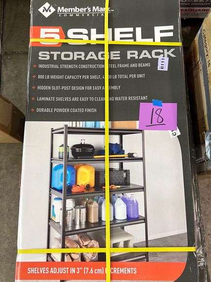(2) 5 SHELF STORAGE RACKS IN BOXES - Earl's Auction Company