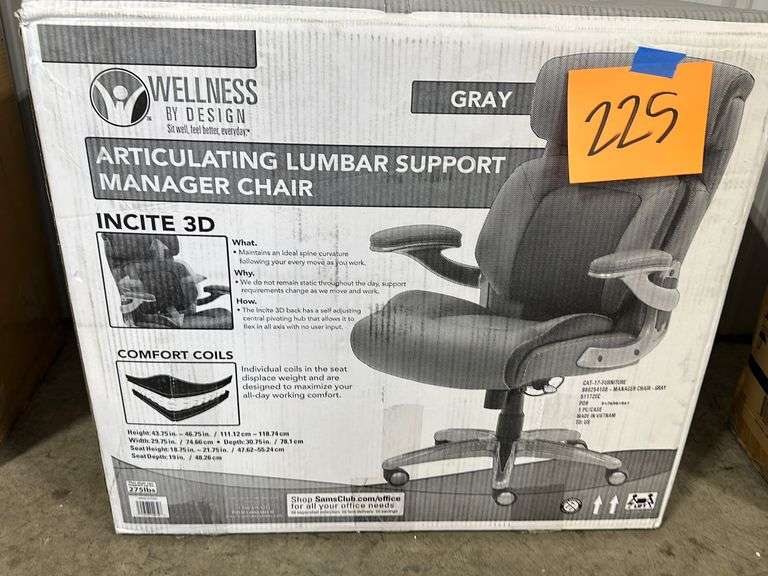WELLNESS BY DESIGN OFFICE CHAIR IN BOX - Earl's Auction Company