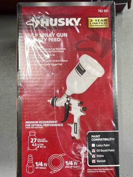 HUSKY HVLP SPRAY GUN KIT & SPRAY GUN IN BOXES - Earl's Auction Company
