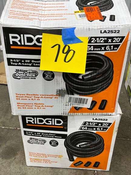 (2) RIDGID LOCKING HOSES IN BOXES - Earl's Auction Company