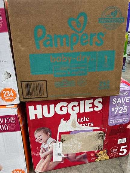 (4) BOXES OF DIAPERS - ASSORTED SIZES - Earl's Auction Company