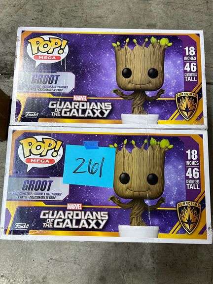 (2) FUNKO POP MEGA 18" GROOT VINYL FIGURES IN BOXES - Earl's Auction ...