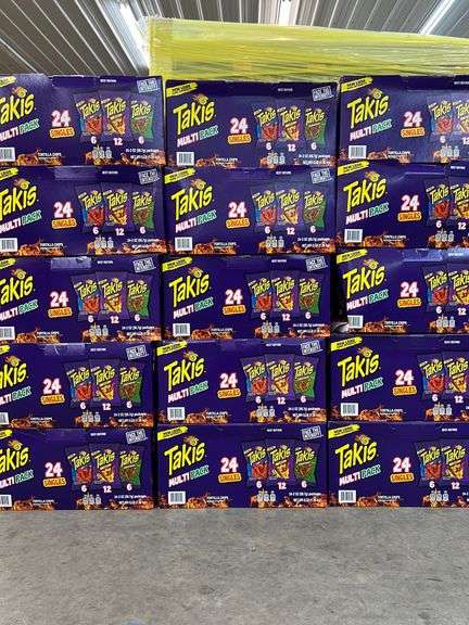 (15) MULTI PACK BOXES OF TAKIS CHIPS (24 SINGLE SERVE BAGS PER BOX ...