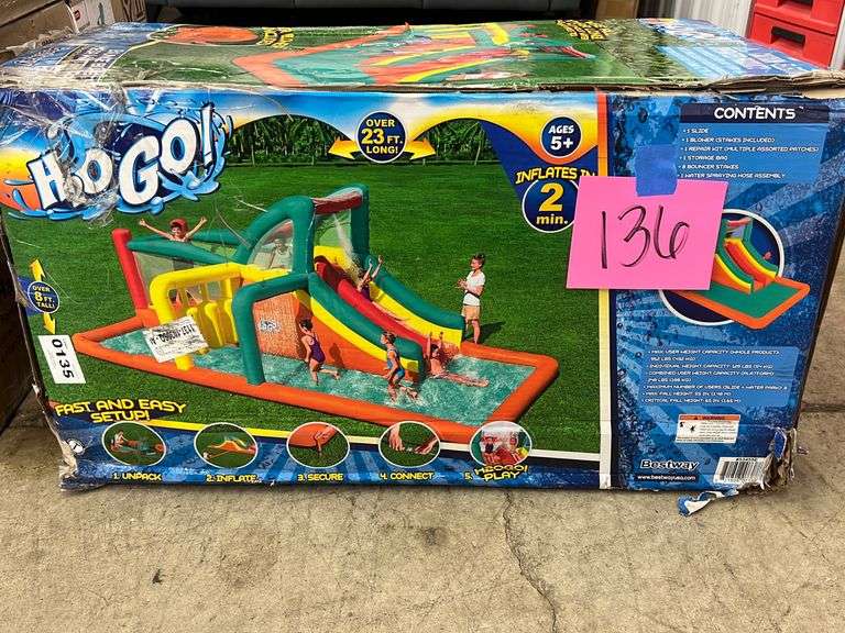 H20 GO BOUNCE BLAST MEGA WATER PARK IN BOX - Earl's Auction Company