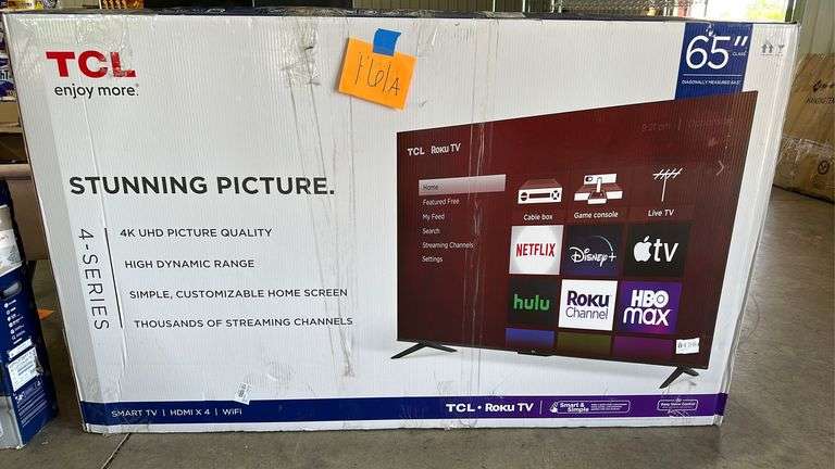 TCL 65" 4-SERIES 4K SMART TV IN BOX - Earl's Auction Company