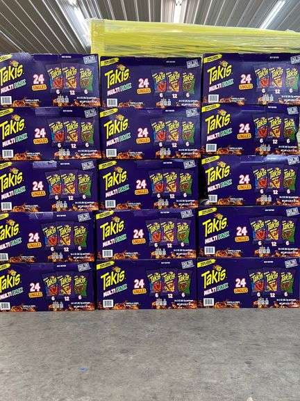 (15) MULTI PACK BOXES OF TAKIS CHIPS (24 SINGLE SERVE BAGS PER BOX ...