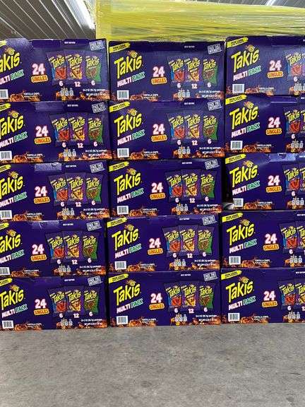 (15) MULTI PACK BOXES OF TAKIS CHIPS (24 SINGLE SERVE BAGS PER BOX ...