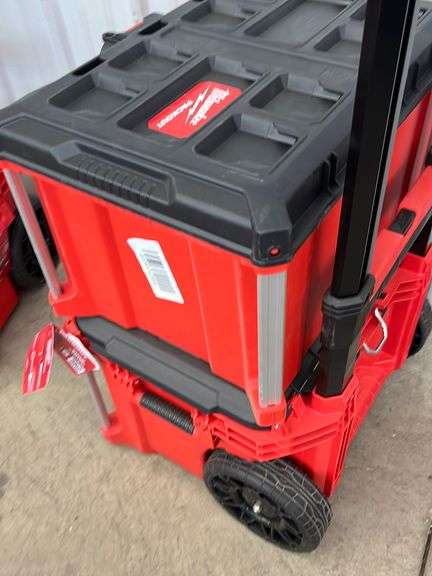 MILWAUKEE PACKOUT ROLLING TOOL BOX & 3-DRAWER TOOL BOX - Earl's Auction ...