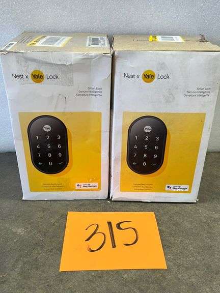 (2) NEST x YALE SMART LOCKS IN BOXES - Earl's Auction Company