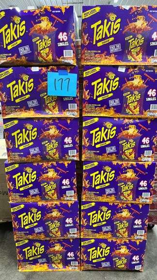 (12) BOXES OF TAKIS (46 BAGS PER BOX) - Earl's Auction Company