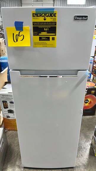 MAGIC CHEF 7.3CU FT WHITE REFRIGERATOR - Earl's Auction Company