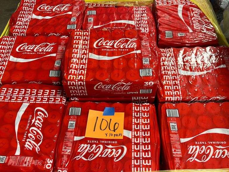 (10) PACKS OF MINI COCA COLA CANS (30 PER PACK) - Earl's Auction Company