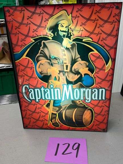 LIGHTED CAPTAIN MORGAN SIGN - Earl's Auction Company