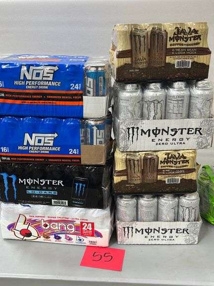 (8) PACKS OF ASSORTED ENERGY DRINKS - SEE PHOTOS - Earl's Auction Company