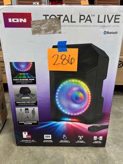 ION TOTAL PA LIVE SPEAKER IN BOX - Earl's Auction Company