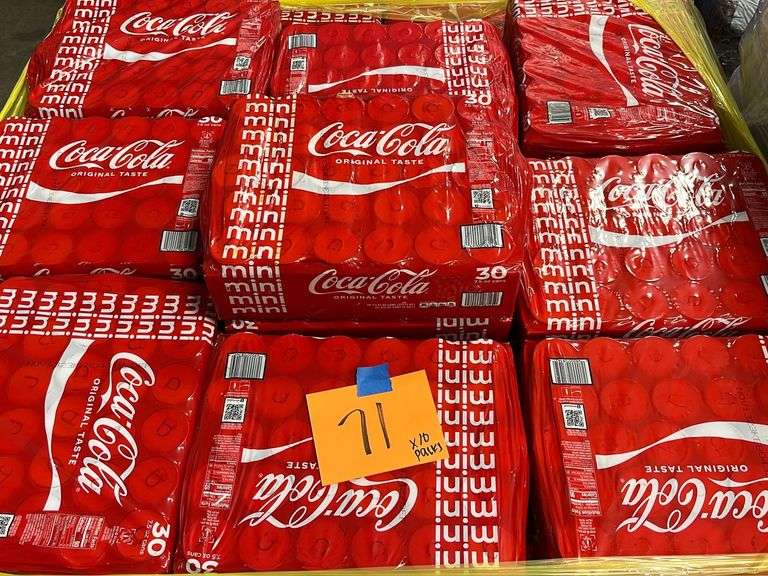 (10) PACKS OF MINI COCA COLA CANS (30 PER PACK) - Earl's Auction Company