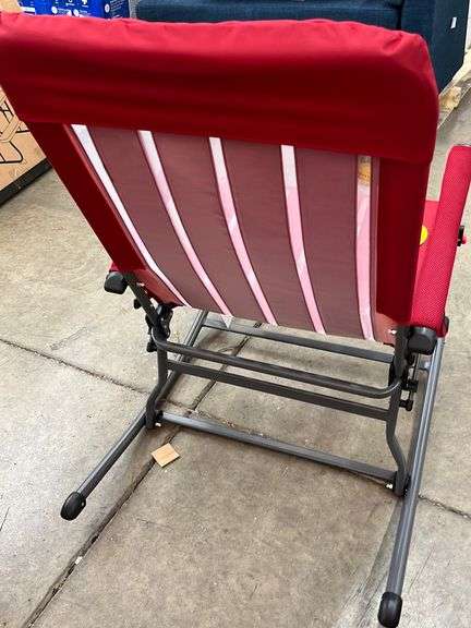 RED PORTABLE ROCKING CHAIR - Earl's Auction Company