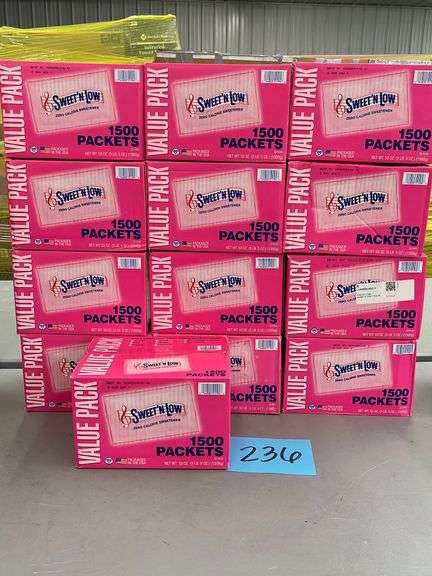(13) BOXES OF SWEET N LOW PACKETS (1500 PACKETS PER BOX) - Earl's ...