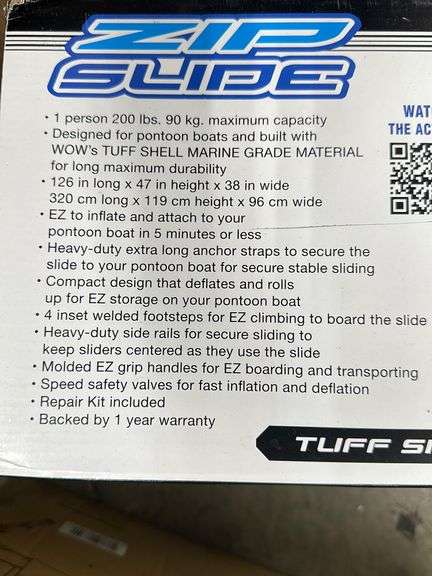 WOW PONTOON BOAT SLIDE IN BOX - Earl's Auction Company