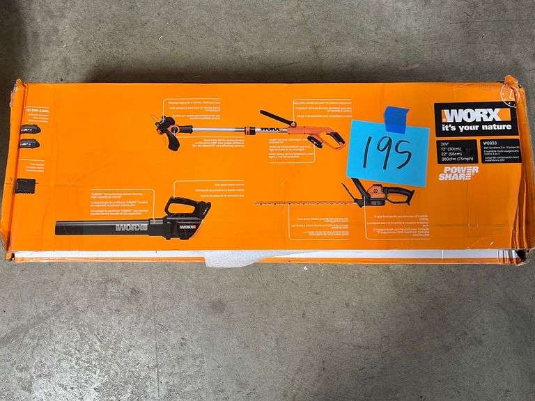 WORX 20V CORDLESS 3 IN 1 COMBO KIT IN BOX - Earl's Auction Company