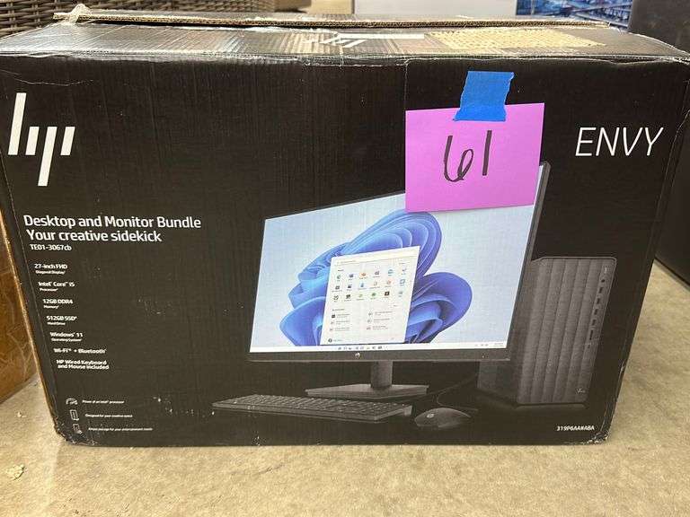 HP ENVY DESKTOP & MONITOR BUNDLE IN BOX MODEL TE01-3067CB - Earl's ...
